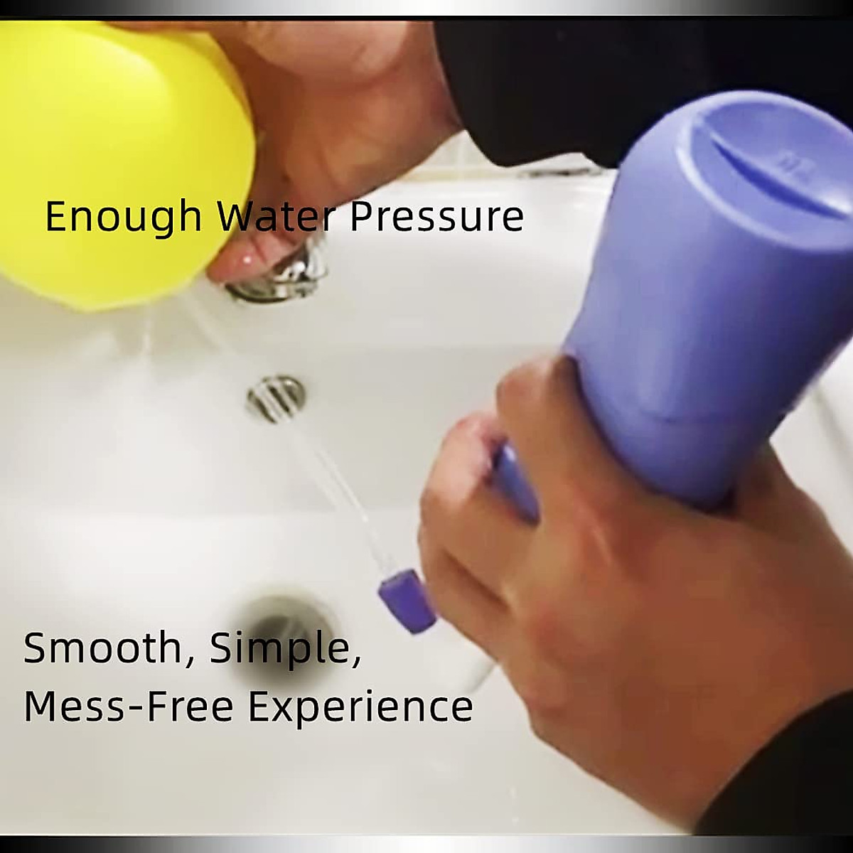 Portable Travel Bidet Handheld Bottle -17oz(500ml) for Personal Cleansing Extended Nozzle - Personal Hygiene Care Toilet Bidet Spray -with Storage Bag and 2 Nozzles