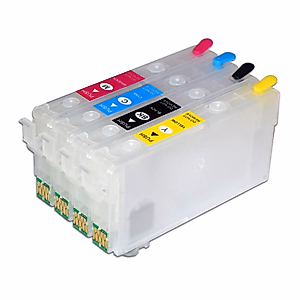 EVIKI Replacement Parts for Printer - 822XL Refillable Ink Cartridge with Chip for WF-3820 WF-4820 WF-4834 WF-4830 Printer - (Type: 822XL), Multi