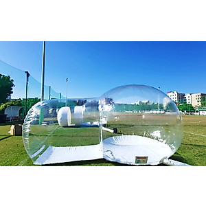 CNCEST Inflatable Bubble House, Waterproof Luxurious Transparent Outdoor Dome Single Tunnel Inflatable Bubble Tent with Blower for Camping, Music Festival, Stargazing (Transparent)