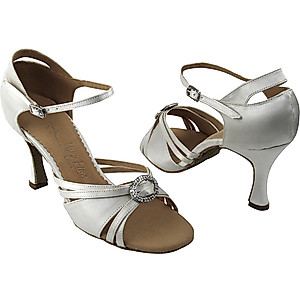 Women's Ballroom Dance Shoes Tango Wedding Salsa Dance Shoes Ivory Sera1154EB Comfortable - Very Fine 2.5" Heel 8 M US [Bundle of 5]