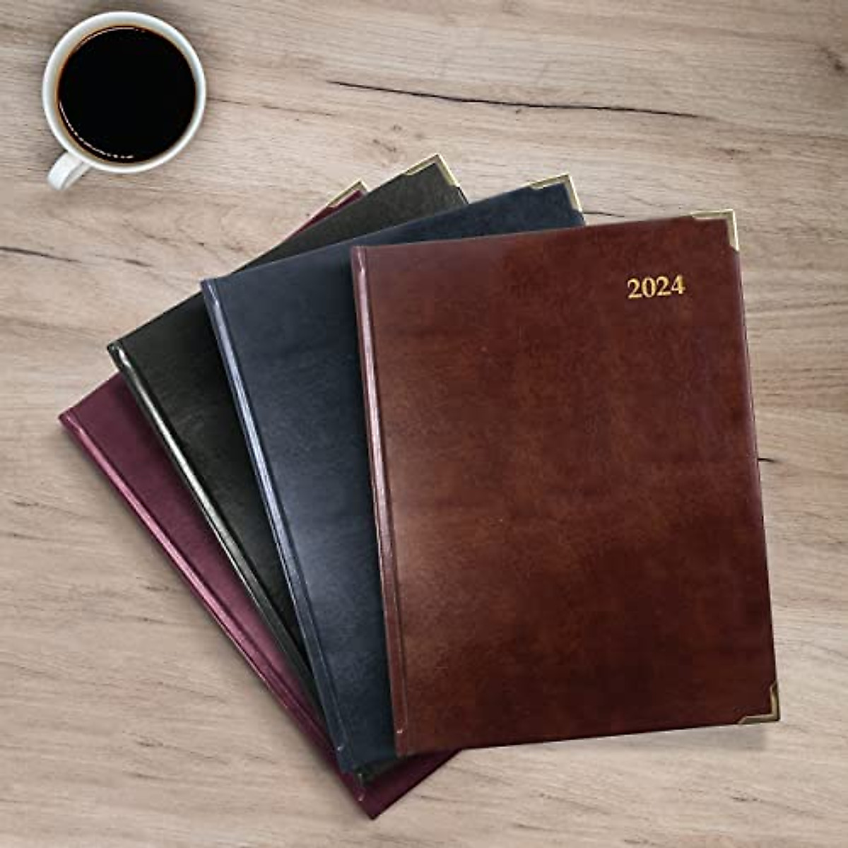 Brownline 2024 Executive Daily Planner, Appointment Book, 12 Months, January to December, Sewn Binding, 10.75" x 7.75", Trilingual, Assorted Colors (CBE514.ASX-24)