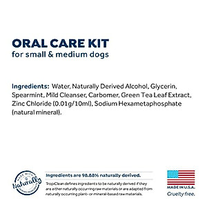 Fresh Breath Certified Wellness Collection Vet Strength Oral Care Kit for Small & Medium Dogs - Removes Plaque & Tartar - Freshens Bad Dog Breath - Teeth Cleaning Kit