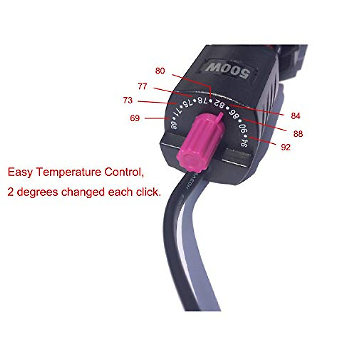 ZHGSERVU 100W/300W/500W Aquarium Heater Submersible 10-90 Gallon 300 Watt Fish Tank Heater with Durable Quartz Glass Protective Sleeve Auto Thermostat for Fresh-Water & Salt-Water