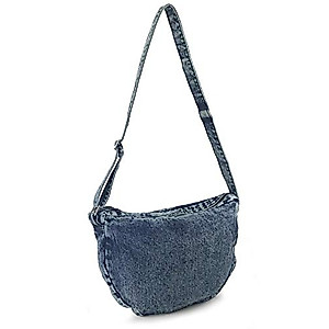 Denim Indigo Hobo Cross Body Bag Womens Shoulder Bag (Indigo)