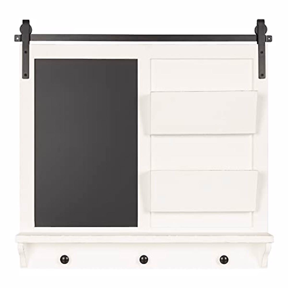 Kate and Laurel Cates Magnetic Wall Organizer with Pockets, 30x28, White