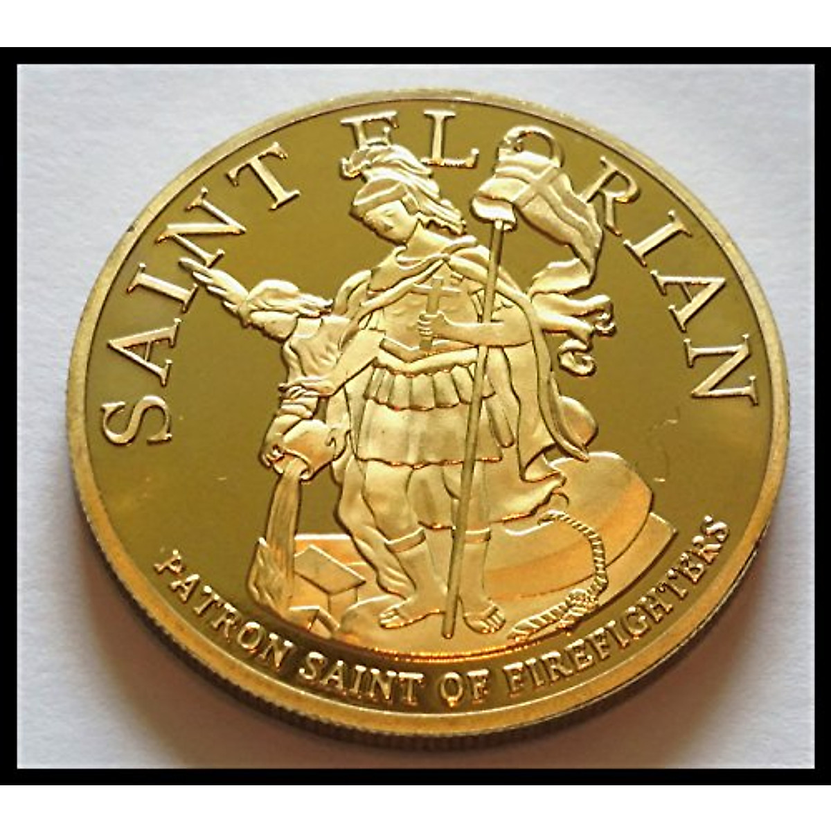 Los Angeles Fire Department Firefighter Colorized Challenge Art Coin