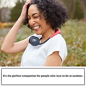 SPICE OF LIFE Bladeless Neck Fan - W Fan Blade Free 2.1, Navy - USB Rechargeable Battery, 2 to 5 Hour Life, Flexible Arms, 5 Speed Settings, Stimulating Breeze Helps Prevent Sleepiness While Driving