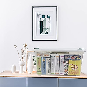 Neadas 36 Quart Large Plastic Storage Box, Clear Plastic Storage Totes, 4 Packs