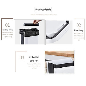 VidiGi -2 Pack Brown Hanging Trash Can | Small Waste Basket Garbage Bin 2.4 Gallon | Collapsible Mini Garbage Bin Bedroom Bathroom | Wall Mounted Folding Waste Bin Kitchen Cabinet Door Hanging