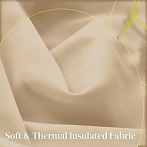 Rose Home Fashion Room Divider Curtain,Blackout&Thermal&Thick 108 inches Long Curtain,Extra Long and Wider Curtain,9 feet Blackout Curtains,Over Sizes Curtains(100by108 Inches(8.5'x9')-Biscotti Beige)