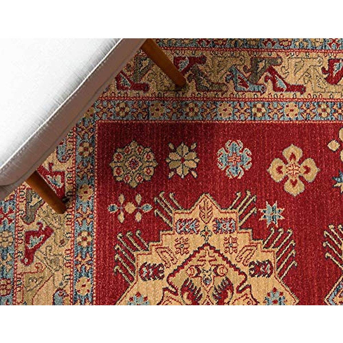Unique Loom Sahand Collection Traditional Geometric Classic Red Area Rug (7' 0 x 10' 0)
