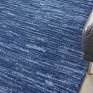 Nourison Essentials Solid Contemporary Navy Blue 5' X 7' Area Rug