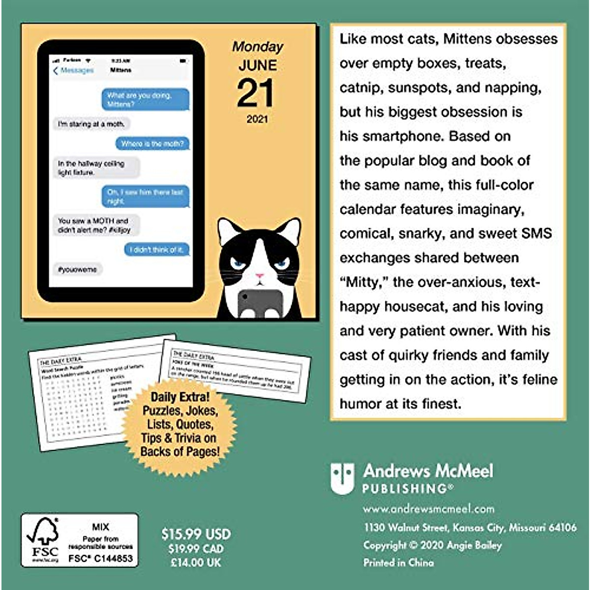 Texts from Mittens 2021 Day-to-Day Calendar