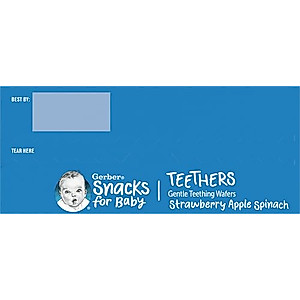 Gerber Snacks for Baby Teethers, Strawberry Apple Spinach, 1.7 oz Box (12 Pack)
