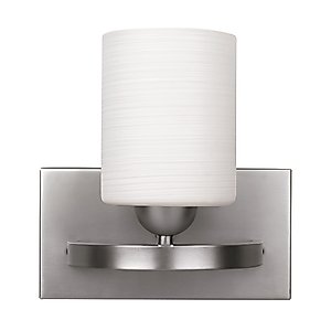 CANARM LTD. IVL370A01BPT Hampton 1 Bulb Vanity Light, Brushed Pewter