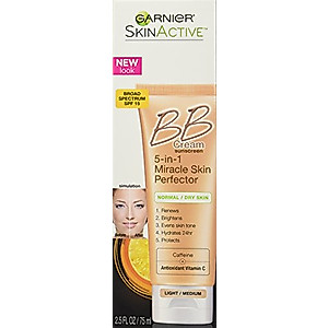 Garnier Skin Renew Miracle Skin Perfector B.B. Cream, Light and medium, 2.5 Fluid Ounce