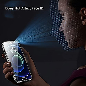 Jonwelsy Case for iPhone 13 Pro Max, 360 Degree Double-Sided Protection Compatible with Magsafe Magnetic Adsorption Metal Bumper Front Tempered Glass Back Frosted PC Cover for 13 Pro Max 6.7" (Blue)