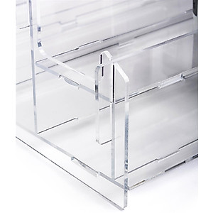 Displays2go Tiered Acrylic Step Riser Display with Four Rectangular Platforms – Clear (KDSTRISER)