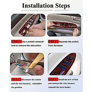 Window Switch Driver Side Compatible with 2007-2014 Chevy Silverado/GMC Sierra 1500 2500HD 3500HD Power Master Window Switch & Door Lock & Mirror Replace#20945129 15804093 22883768