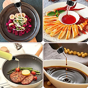 HUIZHU 10Pcs 2oz/60ml Plastic Dispensing Bottles with Twist Top Cap Boston Round LDPE Bottles,Twist Top Squeeze Bottles for Crafts,Kitchen,Household(60ml)