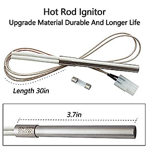 Fire Burn Pot and Hot Rod Ignitor Kit for Traeger and Pit Boss Wood Pellet Grill Parts Replacement