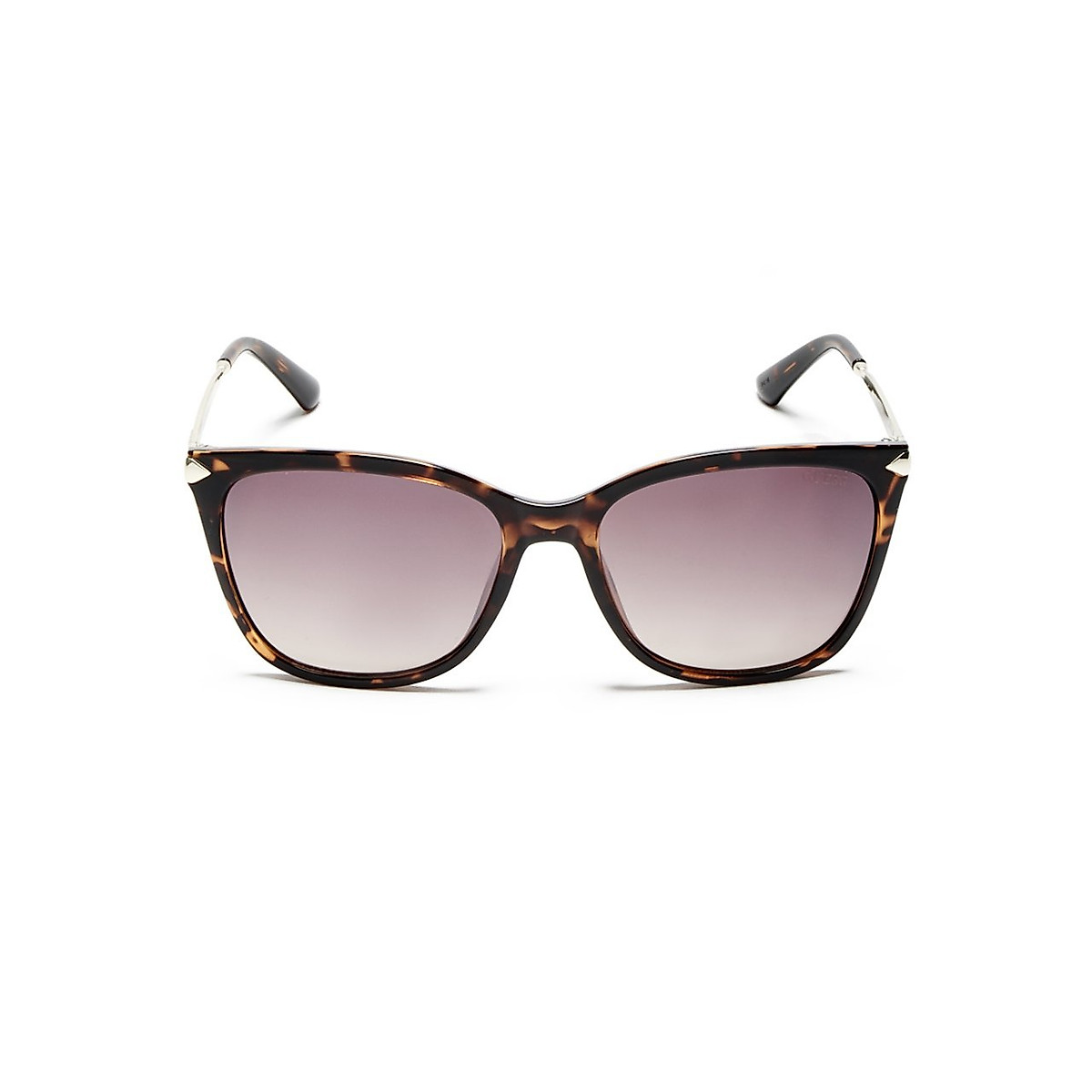GUESS Women's Gu7483 Cat Eye Sunglasses, Dark Havana & Brown Mirror, 56 mm + 0