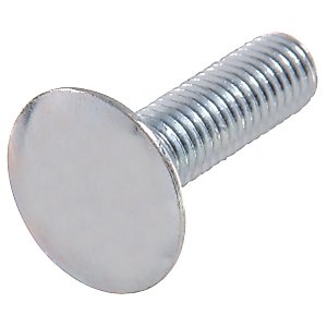 Hillman 45912 Metric Carriage Bolt (M10 x 20 | 1.50 Pitch) Steel, Zinc-Plated, Silver, 10-Pack