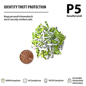 ideal. 2465 Cross-Cut Deskside Paper Shredder, Continuous Operation, 9-11 Sheet, 9 Gal. Bin, Shred Staples/Paper Clips/Credit Cards, 3/4 HP Motor, P-5 Security Level