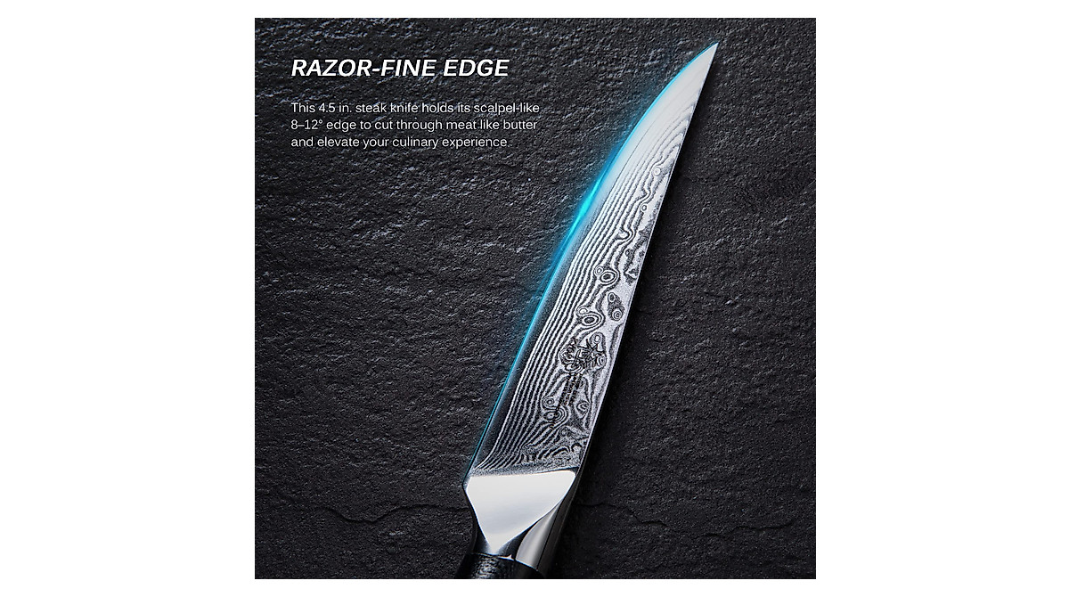 Premium KYOKU Damascus Steak Knives Set of 4