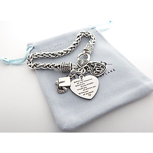 Inspirational Graduation Behind you all your Memories Bracelet for Women 2024 Personalized gift for her High School College Graduation Gifts Senior Graduate Charm Bracelet (2024)