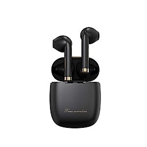 SEEWAY True Wireless Earbuds,Bluetooth Earbuds V5.1,with Touch Control 25 Hours Playtime, USB-C for Fast Charging, Premium Deep Bass for Sports,Commute,Work (Black)