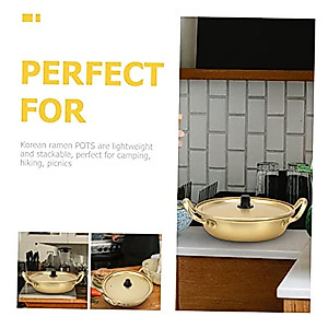 SHOWERORO Pot Dumpling Steamer Chinese Noodles Nonstick Cookware Metal Soup Pot Noodles Cooker Pot Ramen Pot Korean Ramen Pot Ramen Noodle Pot Popular Ramen Cooking Utensils Light Ramen Pot