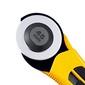 OLFA 45mm Rotary Cutter Replacement Blade, 1 Blade (RB45-1) - Tungsten Steel Circular Rotary Fabric Cutter Blade for Crafts, Sewing, Quilting, Fits Most 45mm Rotary Cutters