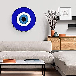 4ArtWorks Blue Evil Eye Wall Decor Hanging Ornament | 12" Diameter | Good Luck Charm | Wall Decor Amulet | Turkish Nazar Bead Decoration | Home Protection and Blessing