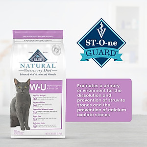 Blue Buffalo Natural Veterinary Diet W+U Weight Management + Urinary Care Dry Cat Food, Chicken 6.5-lb bag