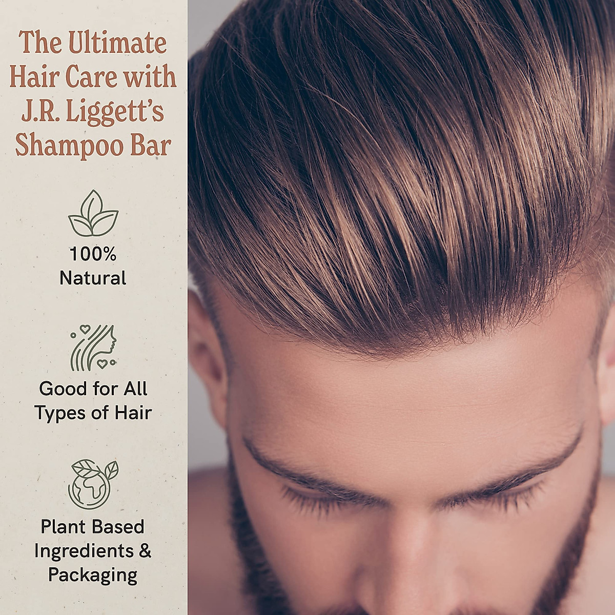 J·R·LIGGETT'S All-Natural Shampoo Bars - Tea Tree & Hemp Oil Formula, Strong and Healthy Hair, Nourish Follicles with Antioxidants & Vitamins, Detergent and Sulfate-Free, Set of Three, 3.5 Ounce Bars