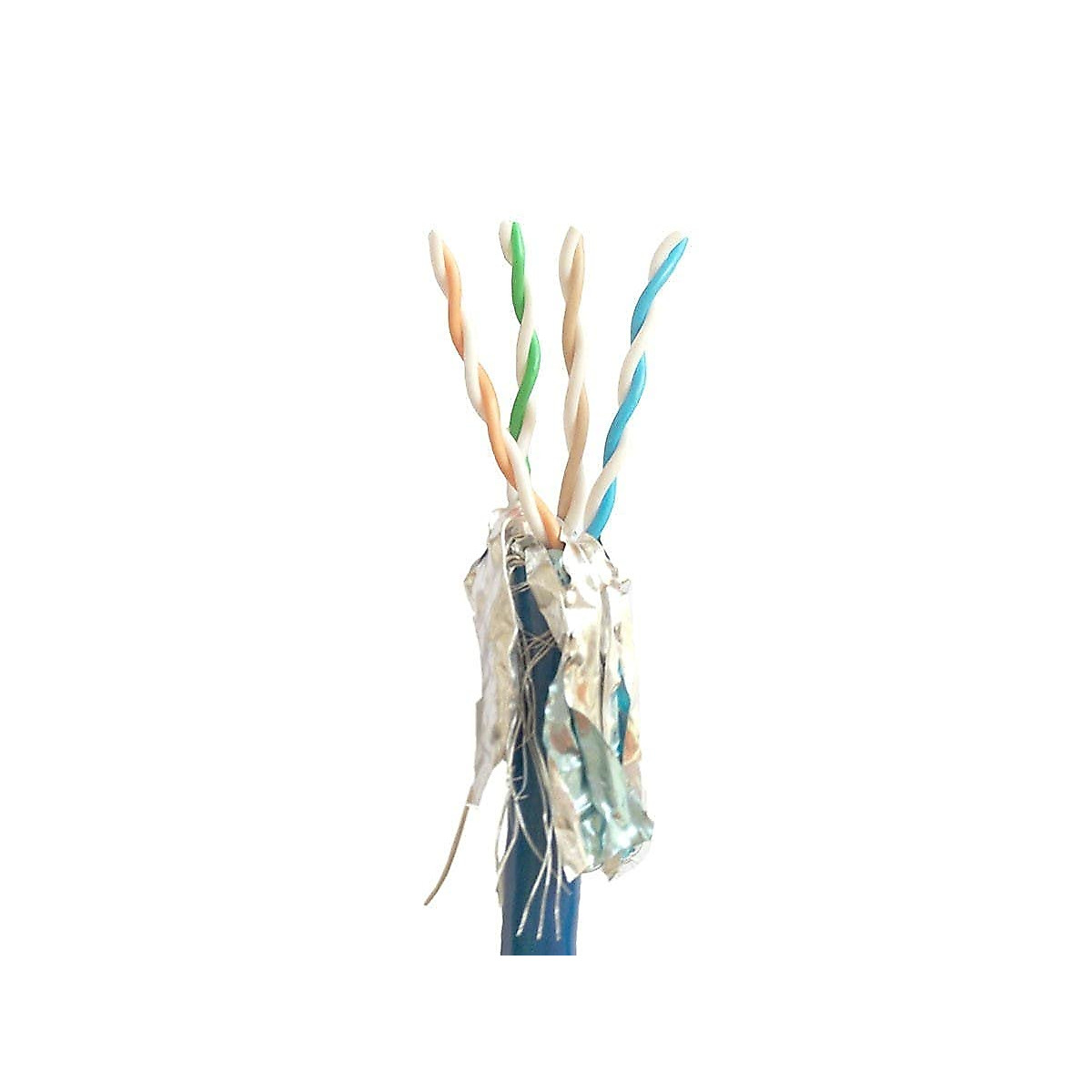 Monoprice Cat8 Network Cable - 2GHz, S/FTP Shielded, Solid, 40G, Bare Copper, for Ethernet Switch, Modem, Router, 22AWG 250 Feet, Blue - Entegrade Series