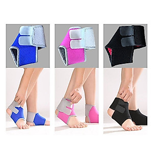 Girls Boys Ankle Support Brace Adjustable Compression Ankle Tendon Sleeve Strap Foot Support Stabilizer Wrap Protector for Outdoor Sports Ankle Sprain Injuries Recovery
