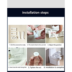 Rectangular Toilet Seat Hinge Bolt Screws Universal plastic fixing hinge with nut and washer Split toilet One-piece toilet seat hinges replacement parts 2pc