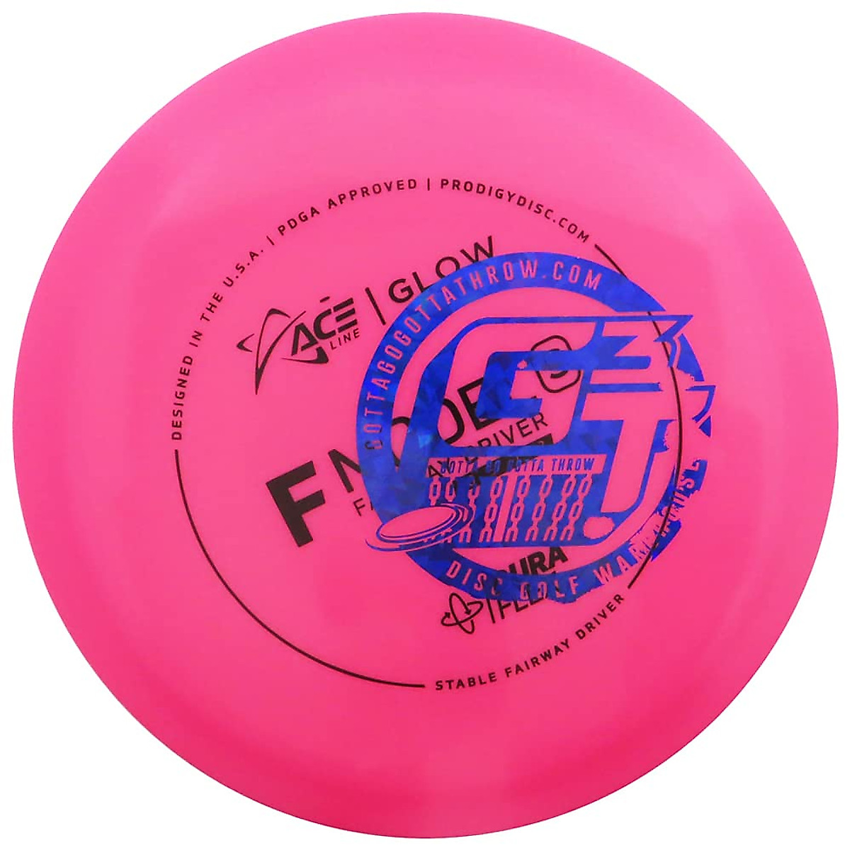 Prodigy Discs Factory Second Ace Line Glow DuraFlex F Model S Fairway Driver Golf Disc [Colors and Hot Stamps Will Vary] - 170-176g