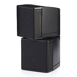 Pure Resonance Audio MC2.5B Dual 2.5” Swiveling Surround Sound Mini Cube Speaker (Pair, Black) (Without Brackets)