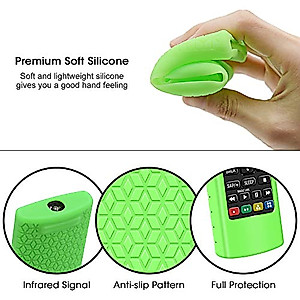 2 Pack Silicone Protective Case for LG AKB75095307 AKB75375604 AKB74915305 Remote Control, Shockproof Anti-Lost Remote Cover Holder Skin Sleeve Protector for LG Smart TV Remote (Glow Green+Glow Blue)