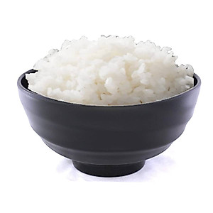 Lucky Star Melamine Round Bowls Ramen Pho Noodle Soup Wonton Soup Rice Bowl, 4-1/2" dia. X 2-1/4” H (Capacity: 10 oz), Black, Swirl Shaped (96, 4-1/2" dia. X 2-1/4” H)