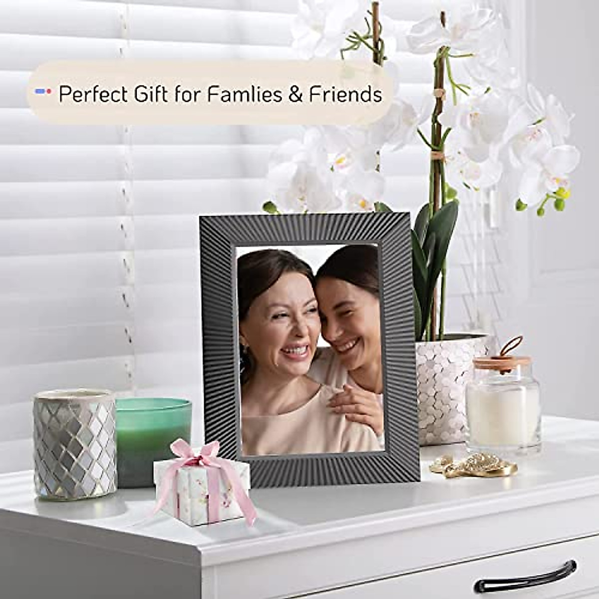 NexFoto 32GB Digital Photo Frame 10.1 Inch, WiFi Digital Picture Frame with HD Display, IPS Touch Screen, Easy to Share Photos Video via App, Auto-Rotate, Wall-Mountable, Gift for Grandparents