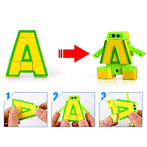 miYou Alphabet Robots Toy for Kids ABC Learning Education Preschool Toys 26 Pieces/Gift Box