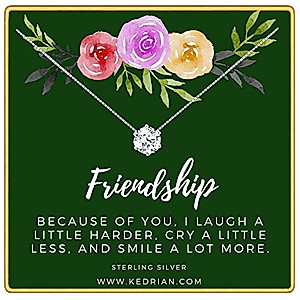 Friendship Necklace, 925 Sterling Silver, Best Friend Necklaces, Friendship Gifts for Women, Bestfriend Birthday Gift, Gifts for Friends, Friend Gifts for Women, Womens Friendship Necklace
