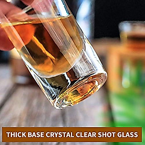 Shot Glass Set 0.5oz/15ml 24pcs Clear Shot Glass Holder Set Mini Shot Glass Perfect for Party, Bar, Club, Cocktail (24pcs)