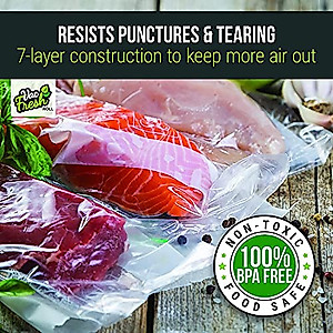 Vac Fresh Food Vacuum Sealer Rolls (2, 15" x 50') 3.5mil Embossed Food Storage Bags, Vacuum Seal Bags for Meal Prep, Sous Vide Bags for Cooking (100 Feet)