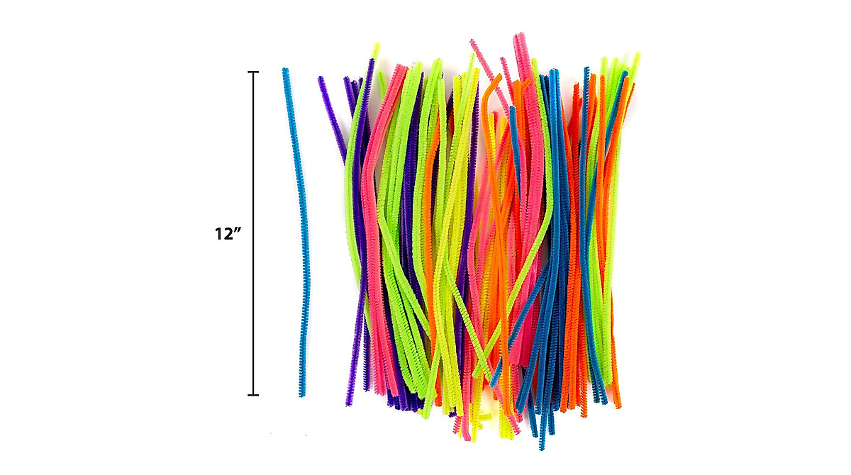 Horizon Group USA Neon Fuzzy Sticks Value Pack - 200 Ct