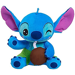 Disney Stitch Small Plush Stitch and Coconut, Stuffed Animal, Blue, Alien, Kids Toys for Ages 2 Up, 6.5 inches tall